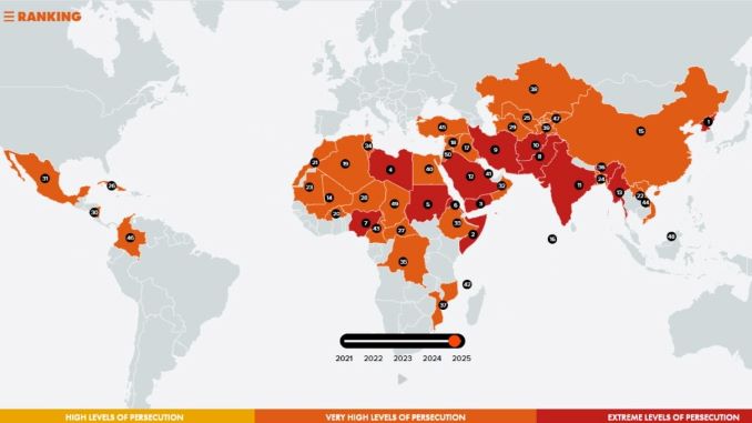 [World] 2025 Report on Countries Persecuting Christian Came Out ...